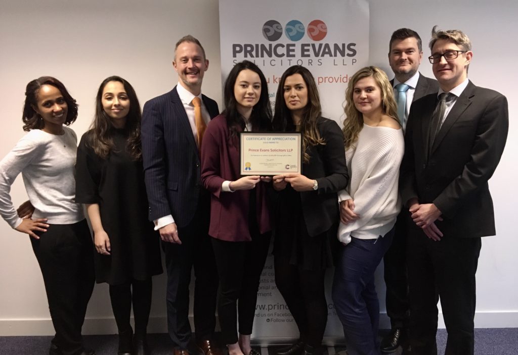 PRINCE EVANS SOLICITORS HONOURED FOR HELPING TO SECURE VITAL FUNDS FOR ...